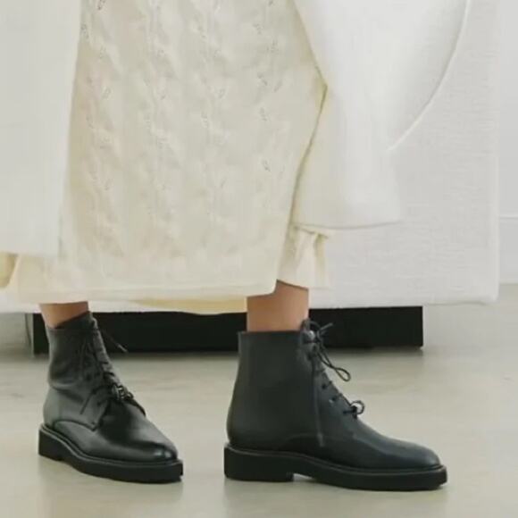 Dear Frances | Shoes | New Dear Frances Black Combat Boot Sz 42 Us 2 ...